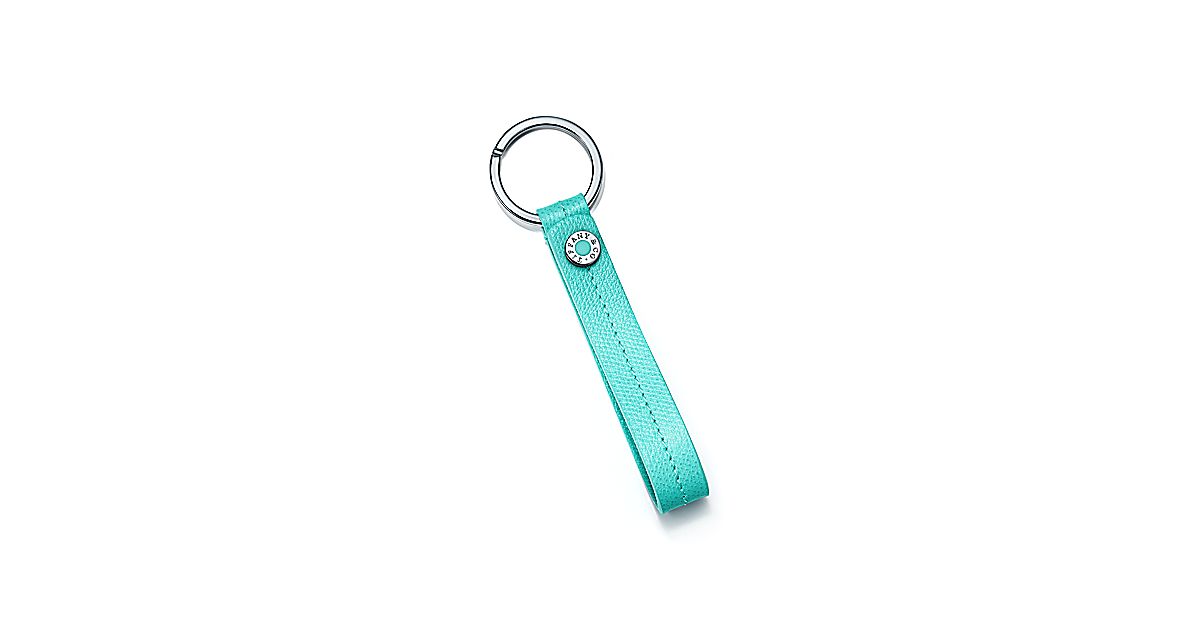 Snap loop key ring in Tiffany Blue® leather. | Tiffany & Co.