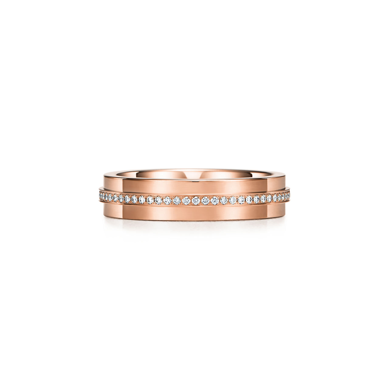 Tiffany T:Narrow Diamond Ring in Rose Gold | Tiffany & Co. Netherlands