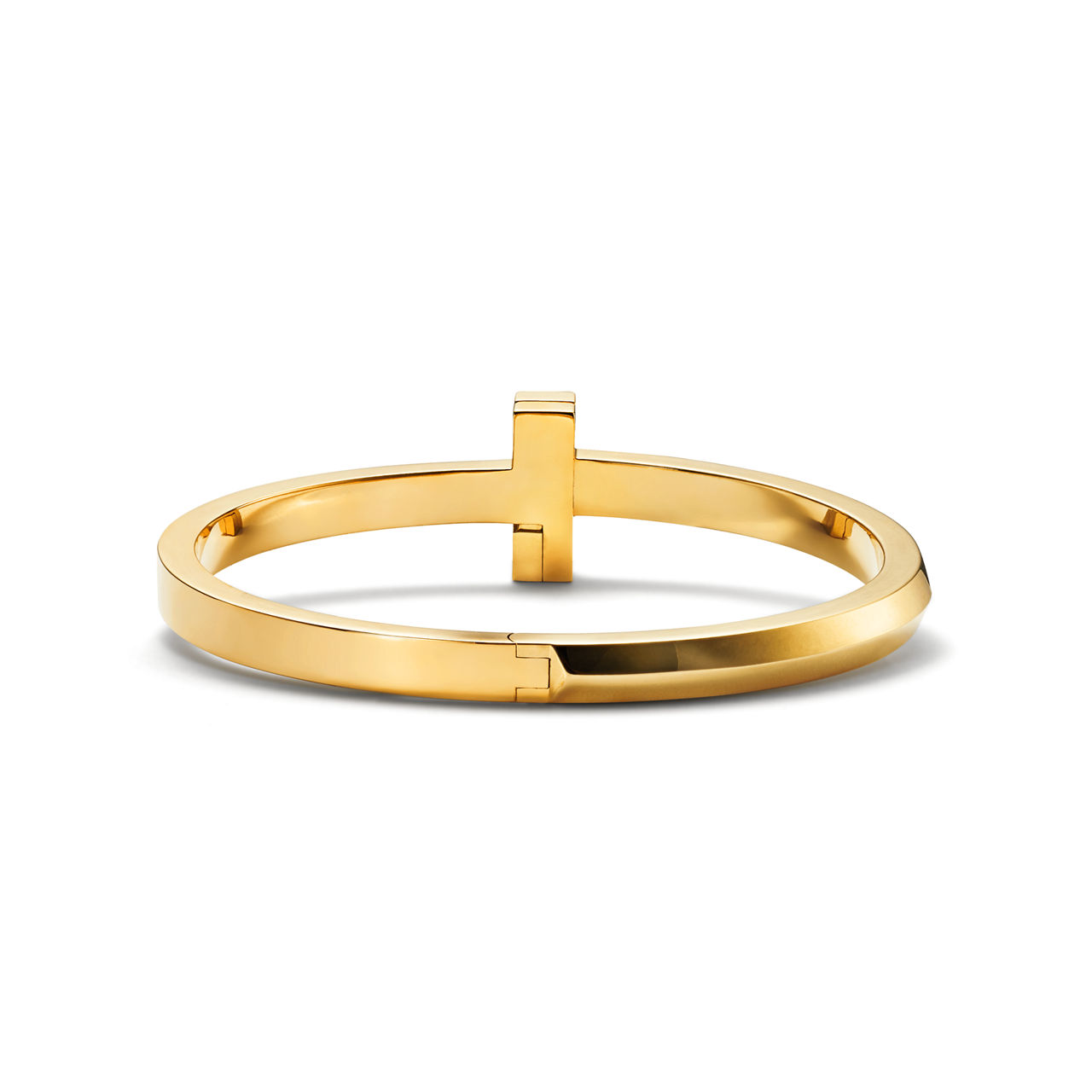 Tiffany T:Bracelet jonc étroit à charnière T1 en or jaune 18 carats ...