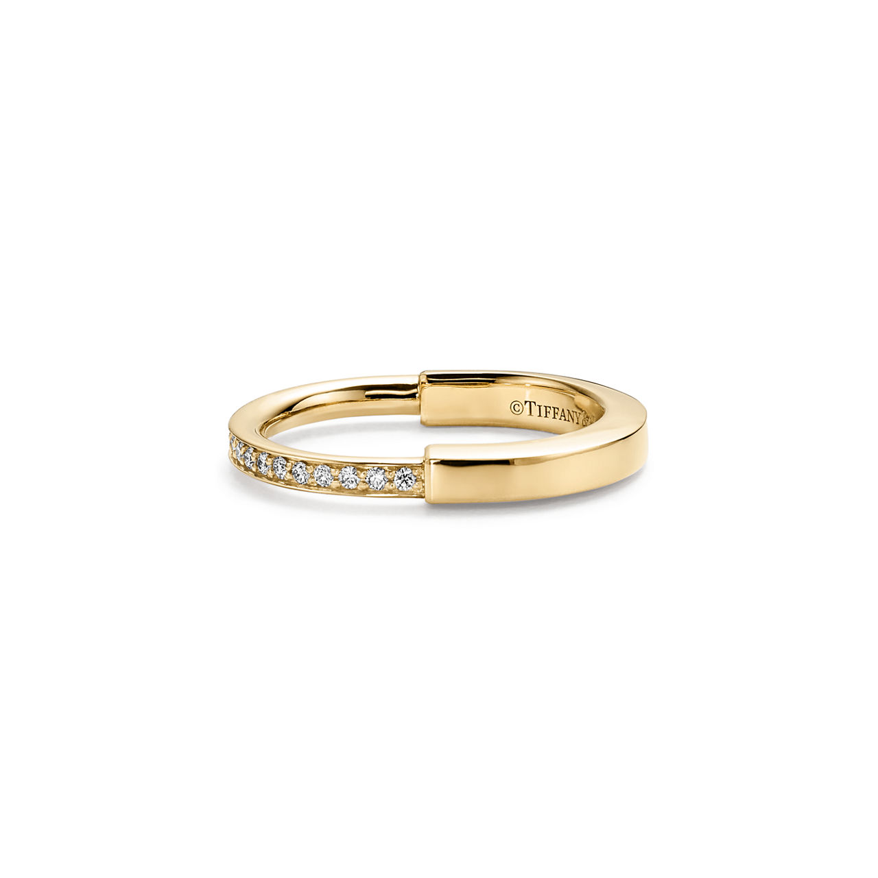 Tiffany Lock:Bague en or jaune 18 carats et diamants | Tiffany & Co. France