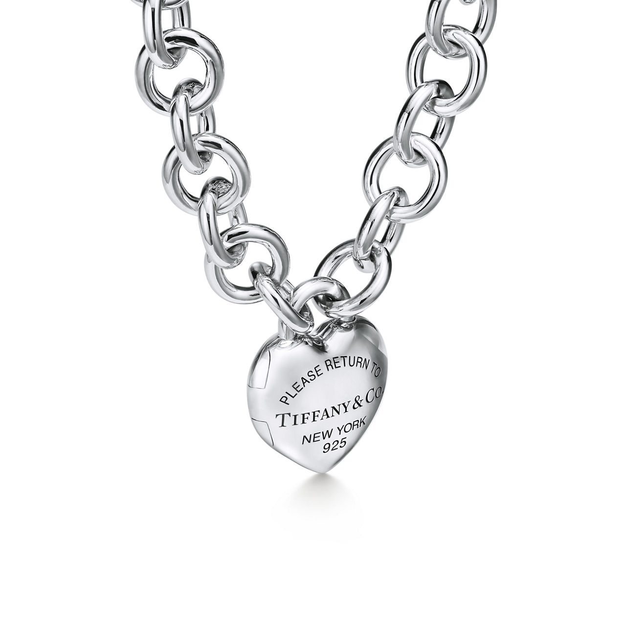 Return to Tiffany™:Collier Cœur plein avec fermoir à bascule en argent 925 millièmes | Tiffany ...