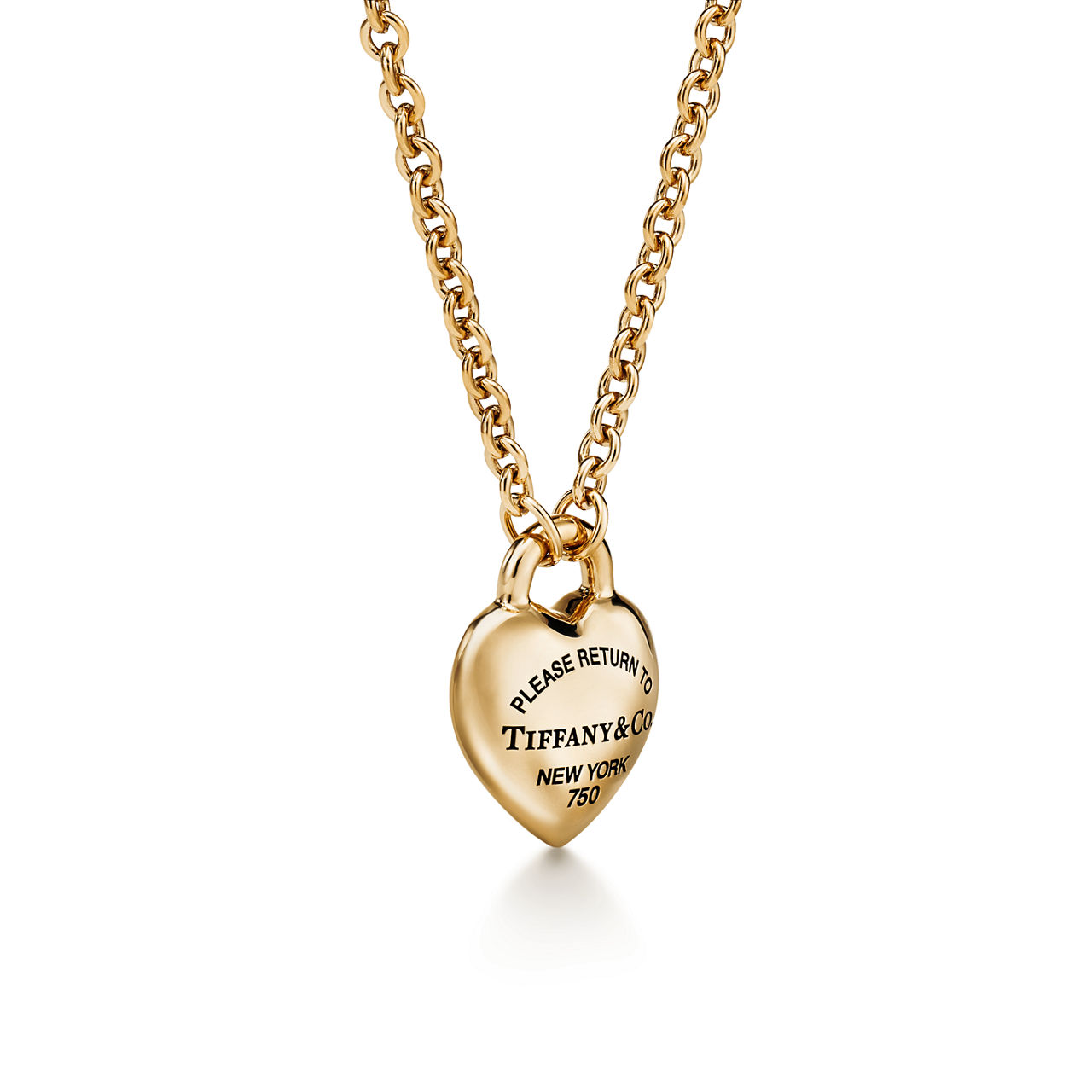 Return to Tiffany™:Pendentif Full Heart en or jaune 18 carats | Tiffany ...