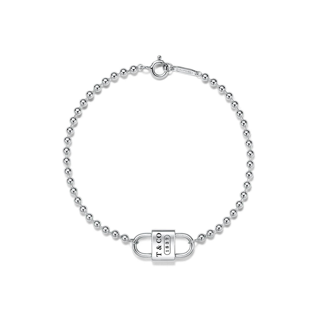 Tiffany 1837®:Small Double Lock Bead Bracelet in Sterling Silver ...