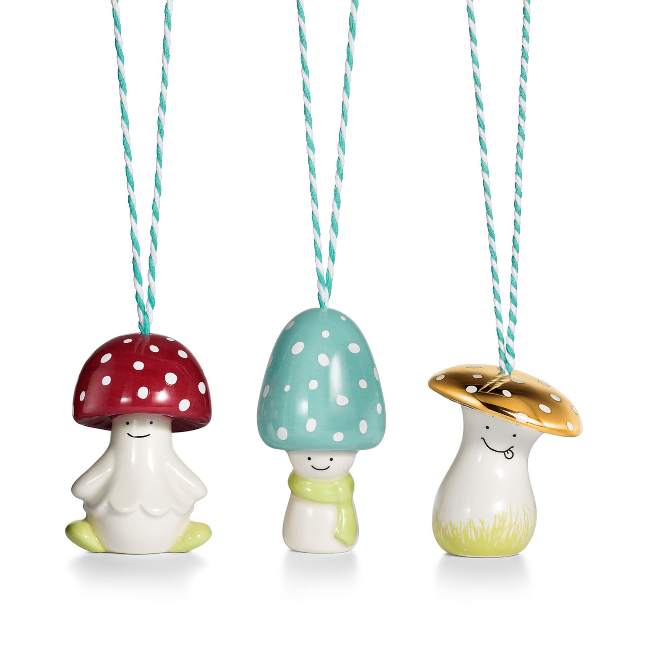 Tiffany Home Essentials:Mushroom Ornaments Set of Three, in Earthenware ...
